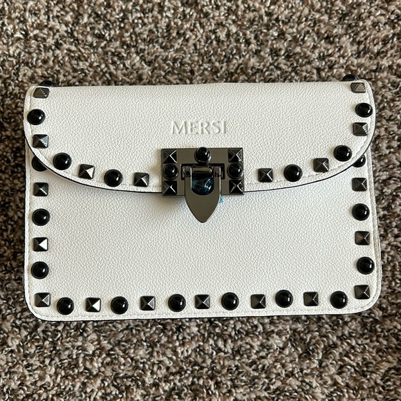 Mersi | Bags | Nwt Mersi Ruby Crossbody Purse Vegan Leather Studded ...